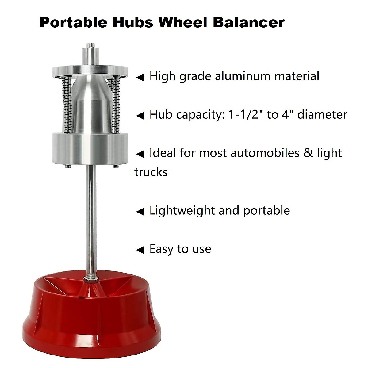 FreeTec Heavy Duty Portable Hubs Wheel Balancer W/Bubble Level Tire Balancer Changer Compatible for Cars Trucks