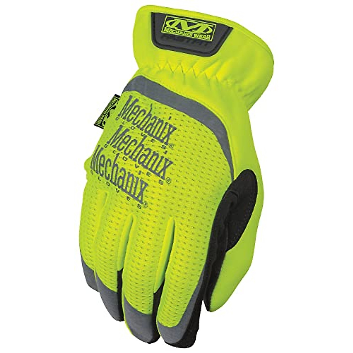 Mechanix Wear: Hi-Viz FastFit Work Gloves with Secure Fit Elastic Cuff, Reflective and High Visibility, Touchscreen Capable, Safety Gloves for Men, Multi-Purpose Use (Fluorescent Yellow, Medium)