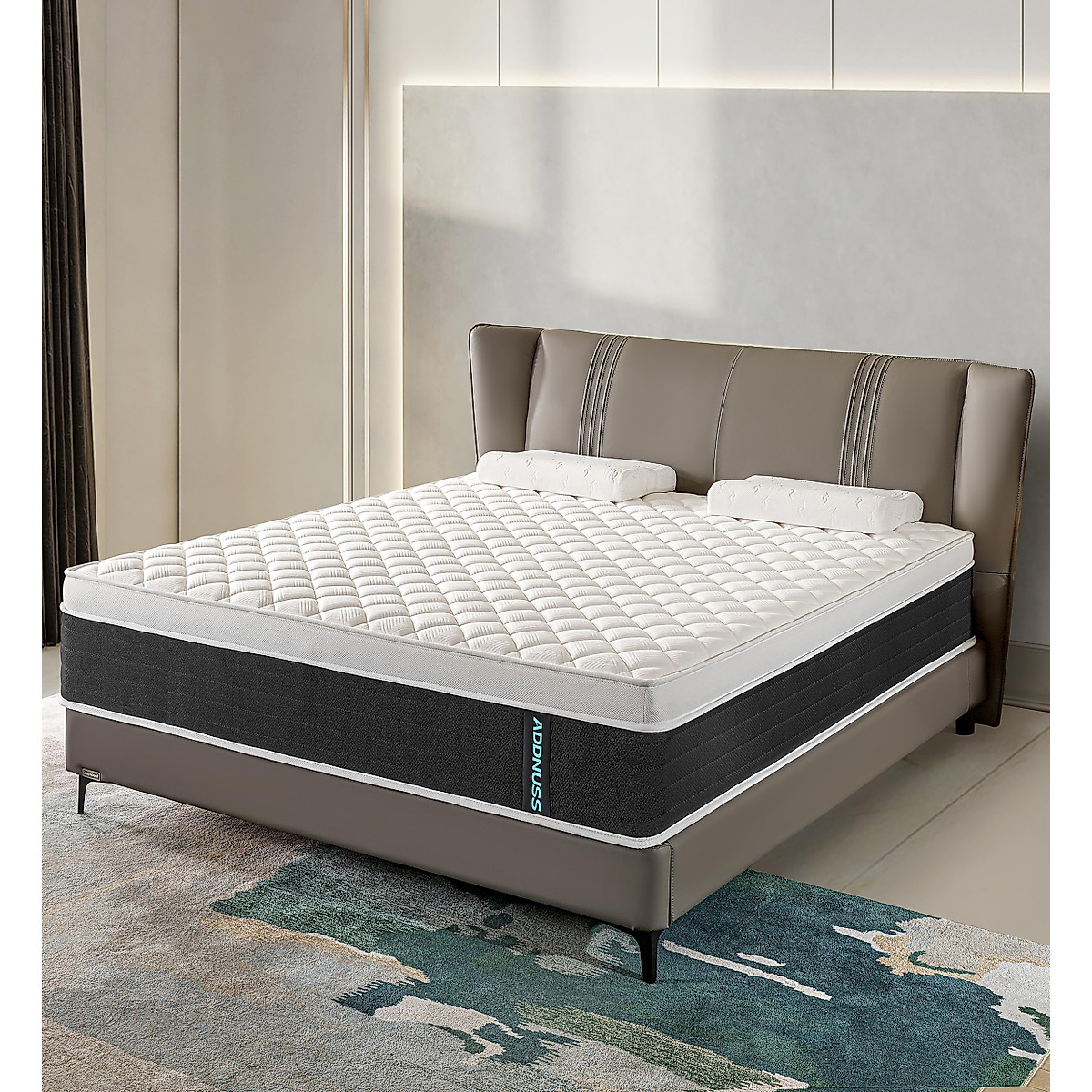 ADDNUSS Queen Size Mattress,14 Inch Gel Memory Foam and Innerspring Hybrid Queen Mattress in a Box for Pressure Relief,Medium Plush,Motion Isolation,CertiPUR-US.