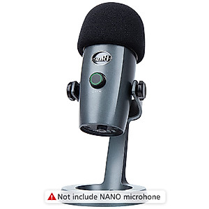 YOUSHARES Yeti Nano Microphone Foam Windscreen - Mic Wind Cover Pop Filter Foam Cover, Professional Customized for Blue Yeti Nano, The Thicker Blue Yeti Nano Pop Filter is a Good option.