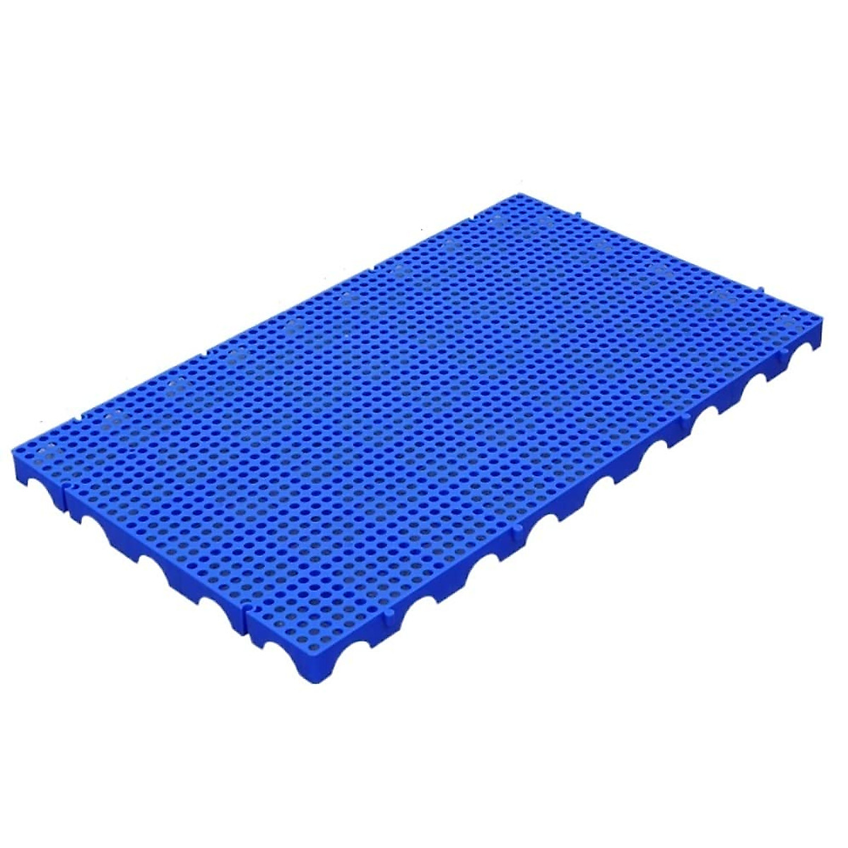ezkxoprs Warehouse Pallet, Lightweight Plastic Pallet, Moisture-Proof Floor Mat for Basement Storage Rooms, 2200 Lb/m² Capacity (Color : Blue, Size : 100x60x5cm)