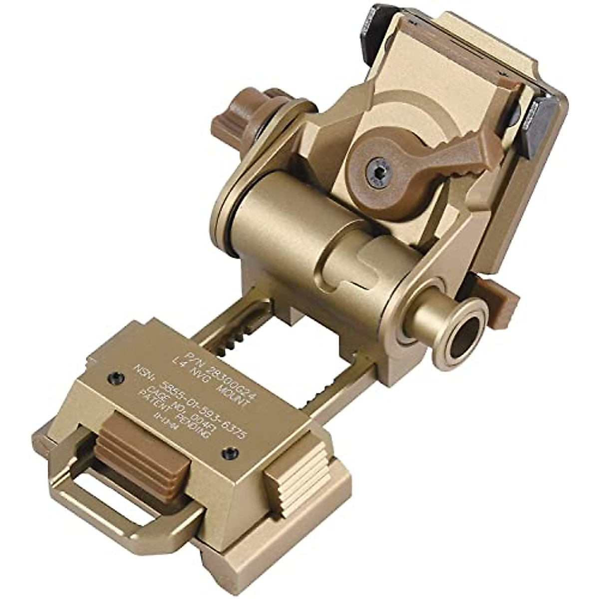 Gexmil CNC PVS15/18 Night Vision Goggles Mount for L4G24 NVG Metal Helmet Mount (Sand Color)