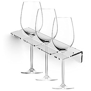 Wine Glass Holder Under Cabinet Goblet Wine Glass Holder Kitchen Cabinet Storage Rack Cup Hook Tableware Storage Rack Suitable for bar Kitchen (1 Set)