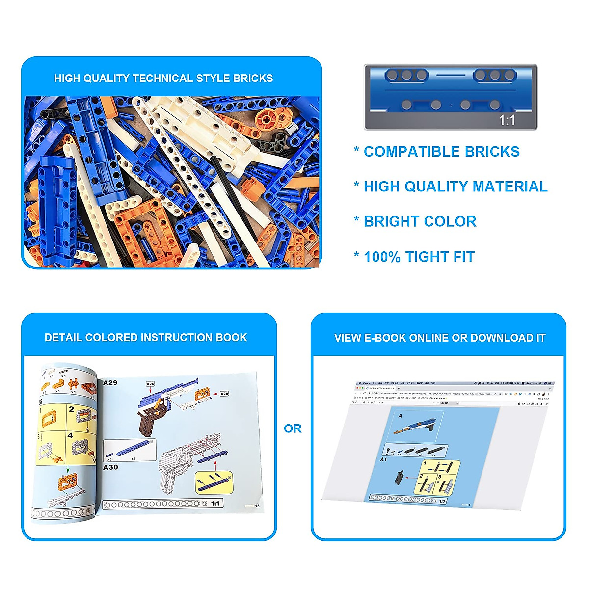 Bestoyz AK-47 Rifle Model Guns Building Blocks Toy Set, DIY Assemble Building Bricks Construction Toys, Educational Technical Engineering Building Kit, Gifts for Kids Teens Boys Aged 8 9 10 11 12+