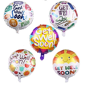 10 Pieces Get Well Soon Balloons Sun Foil Balloons to Express Your Sympathy and Bring a Smile to the Face of a Sick Friend