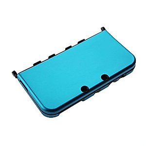 OSTENT Hard Aluminum Case Cover Skin Protector for Nintendo New 3DS LL/XL Console - Color Light Blue