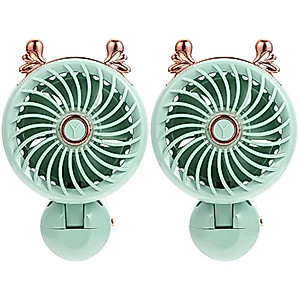 TENDYCOCO Handheld Fan 2sets Cartoon for Outdoor Hand Portable Functional Charging Cooling Multi- Small Women Fan Lightweight Desktop of Pocket Fans Multifunctional Men, Desk Portable Fan