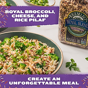 RiceSelect Royal Blend, Blend Of Texmati White, Brown, Red, And Wild Rice, Premium Gluten Free Rice, Non-GMO, 21 Ounce Jar