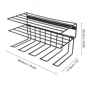 Power Tool Organizer, Floating Tool Shelf Wall Mounted, Power Tool Organizer Wall Mount, 3 Layers Storage Rack, Heavy Duty Tool Storage Rack for Garage Organizer