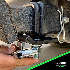 Rhino USA Locking Hitch Pin and Hitch Tightener Bundle - Includes Our Top Selling Anti Rattle Hitch Tightener Plus Our Patented Trailer Hitch Locking Pin