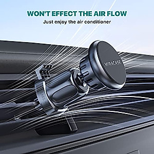 Miracase [Upgraded] Universal Magnetic Phone Holder for Car,[2nd Generation Vent Clip&Strong Magnets] Hands Free Car Phone Mount, Air Vent Cell Phone Holder for All Phones