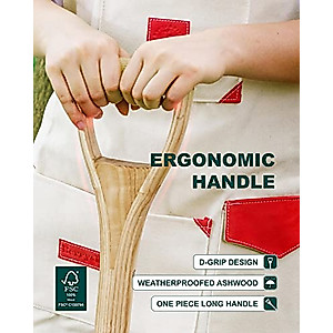 Garden Fork Heavy Duty Pitchfork for Digging Gardening Spade Fork 43 inch with D-Handle 4-Tine Pitch Fork Garden Tool for Spading Digging Turning Planting Cultivating Aerating Steel Compost Fork