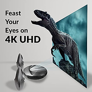 WBM SMART Ultra Short Throw 4K Projector UHD 100 Inch Smart TV with Two External Speakers