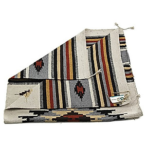 Onyx Arrow Southwest Area Rug, 32 x 64 Inches, Center Diamond, Cream/Black/Multi