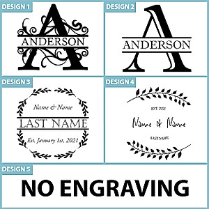 Brew City Engraving - Personalized Custom Engraved Marble Stone Charcuterie Serving & Pastry Board/Tray - Black, White or Tan