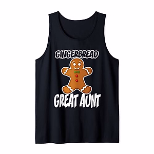 Gingerbread Great Aunt Christmas Stocking Stuffer Tank Top