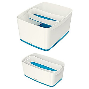 Leitz Wow, myBox, Storage Tray Klein Weiß/Blau Metallic