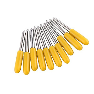 10pcs Cemented Carbide Plotter Cutter Knife Blades, High Cutting for with Red Caps, 30 45 60 deg (30°)