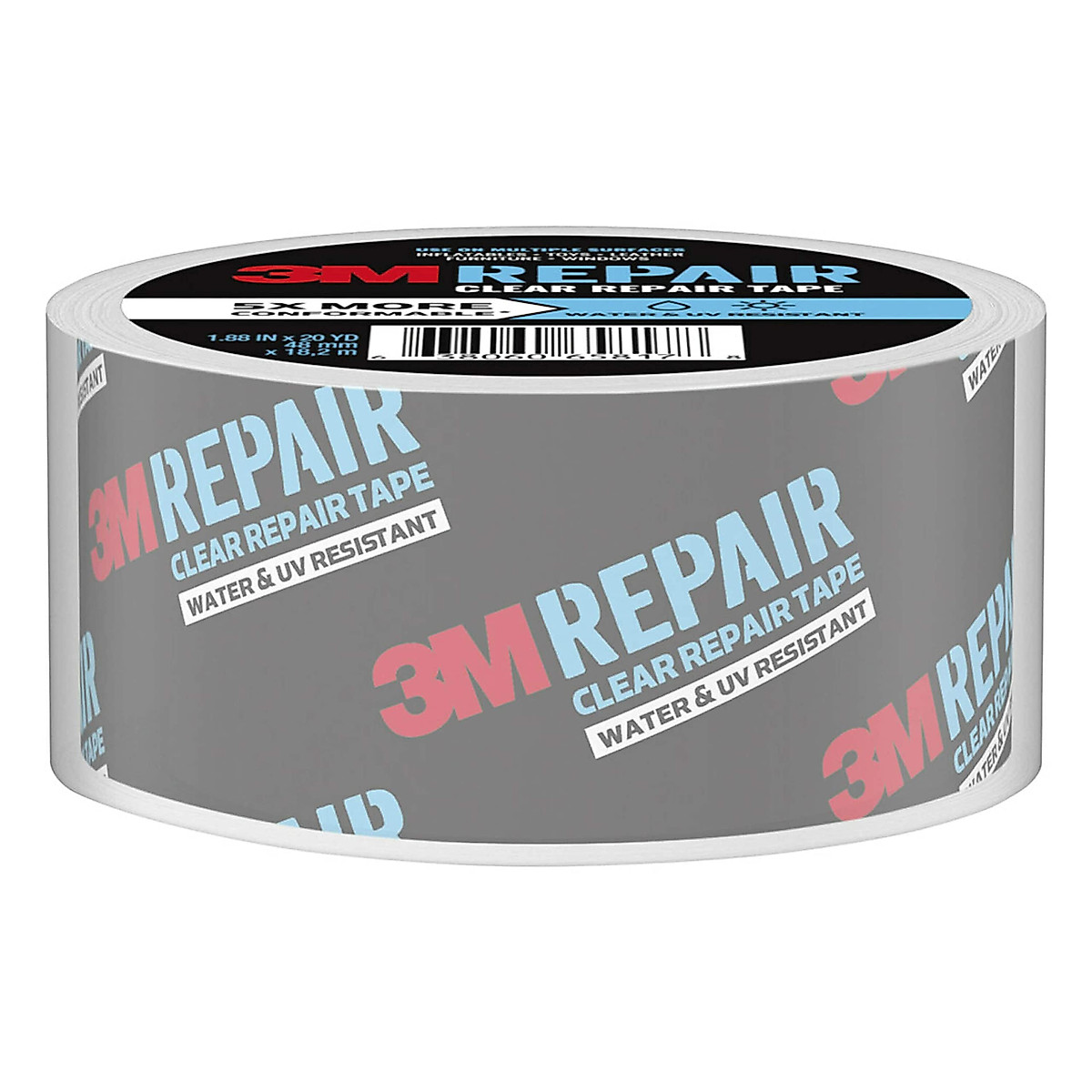3M Clear Repair Tape, 1.88 inch by 20 yards (Pack of 2)