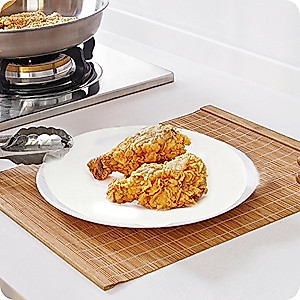 Fdit 100Pcs Non-Stick Round BBQ Paper Baking Sheets 11 Inch Barbecue Tin Foil Paper for Grill Line Cook Outdoor BBQ