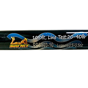 EatMyTackle 2 Piece Surf Fishing Rod - 10 ft. | Black Magic 20-40 lb.