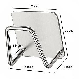 ROYALSAFE Sponge Holders for Kitchen Sink, Upgrade 2 Pack Quick Drying Adhesive Sponge Holder Sink Caddy for Kitchen Accessories, SUS304 Stainless Steel Rust Proof Waterproof