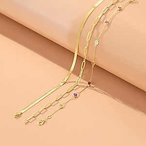 Ross-Simons RS Pure 0.69 ct. t.w. Multi-Gemstone Station Bracelet in 14kt Yellow Gold. 6.5 inches