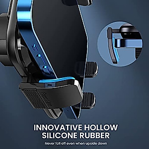 Qifutan Phone Mount for Car Vent [Upgraded Metal Clip] Cell Phone Holder Car Hands Free Cradle in Vehicle Car Phone Holder Mount Fit for Smartphone, iPhone, Cell Phone Automobile Cradles Universal