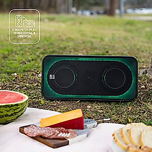 Altec Lansing Shockwave 200 Wireless Party Speaker 180W Bluetooth Speaker with a Long Lasting 12 Hour Battery, Multi LED Party Modes, Multiple bass Boost Modes, Party Sync, AM/FM Radio
