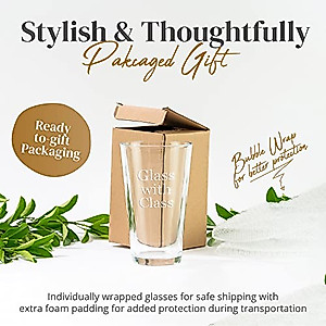 Personalized Beer Glass Engraved with Your Custom Text - Customized Gifts, Unique Birthday Gift, Bridesmaid Gift, Custom Gifts for Women or Men (16oz Pint)