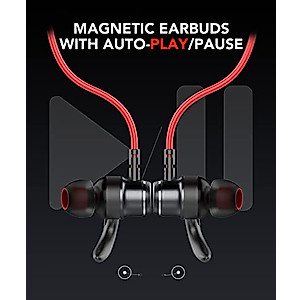 FAMOO Wireless Headphones, Neckband Bluetooth 5.3 Headphones with 24Hrs Playtime, Bluetooth Earbuds with Mic, USB-C, IPX7 Waterproof HD Stereo Ear Buds for Sports and Workout