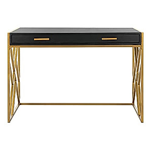 Safavieh Home Office Elaine Modern Black and Gold 1-drawer Desk