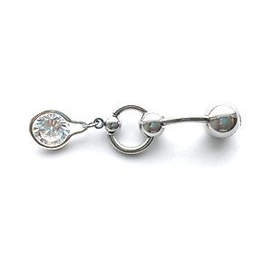 Gorgeous Dangle Gem VCH Heavy Ball Piercing Barbell for Extra Pressure.