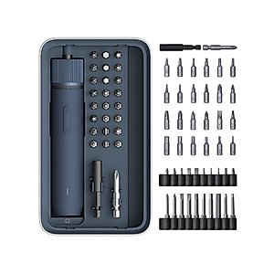 HOTO Electric Screwdriver Rechargeable,25+20 Extra Bits Enhanced Set,3.6V Cordless Screwdriver Set,3 Torque Settings,1500mAh Battery,LED Light for Furniture/Electric Appliances,No Charging Cable