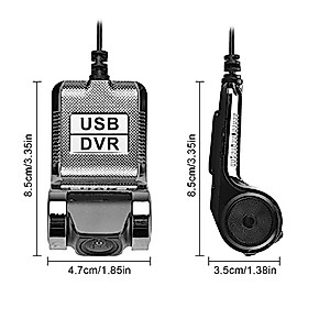 PASASABLE USB Dash Camera Car DVR Night Vision HD 1080P, 140° Wide Angle Road Video Recorder Support ADAS, Loop Recording