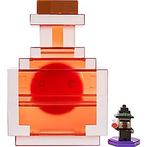 Mattel Minecraft Carry Along Potion Plus Exclusive Mini Figure, Carrying Case for Mini Figures, Based on Minecraft Video Game, Toys for Kids Age 6 and Up