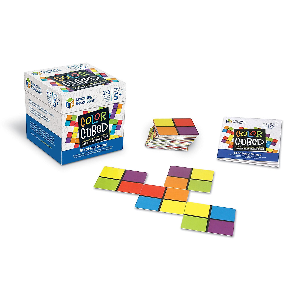 Learning Resources Color Cubed Strategy Game, Brain Boosting Matching 2-6 Players, 40 Pieces, Ages 5+