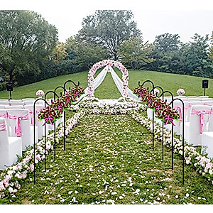 Urban Deco Heavy Duty Shepherds Hook, Adjustable Shepards Hooks for Outdoor, Premium Metal Shepherds Crook Garden Stakes 37” Inch Tall, Black Plant Hooks Pole - Pack of 8