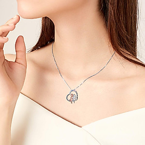 AOBOCO Sisters Necklace From Sister Sterling Silver Big Sisters Female Jewelry Sister Birthday Gifts Soul Sister Gifts for Women My Sister