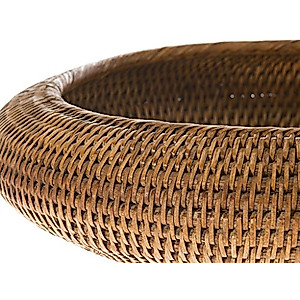 KOUBOO La Jolla Rattan Fruit Bowl, Honey Brown