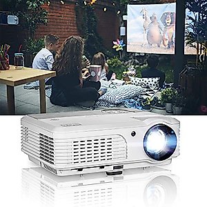 7500Lumen HD Multimedia Projector Native 1080P HDMI USB, 200" Widescreen LED Outdoor Projectors Digital Zoom for Gaming Movies Computer PS5 TV Stick