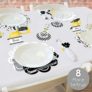 Big Dot of Happiness NYC Cityscape - New York City Party Paper Charger and Table Decorations - Chargerific Kit - Place Setting for 8