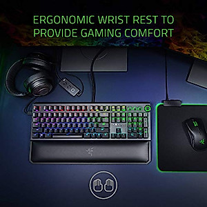 Razer BlackWidow Elite Mechanical Gaming Keyboard: Orange Mechanical Switches - Tactile & Silent - Chroma RGB Lighting - Magnetic Wrist Rest - Dedicated Media Keys & Dial - USB Passthrough