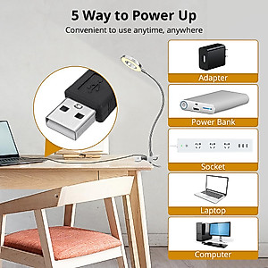 Skymore Clip on Light -3 Color Modes&10 Brightness LED Reading Desk Light with Clamp Flexible Gooseneck Book Light for Kids' Bedtime Reading, Zoom Meetings, Clip on Table, Headboard, Dorm&Office Use