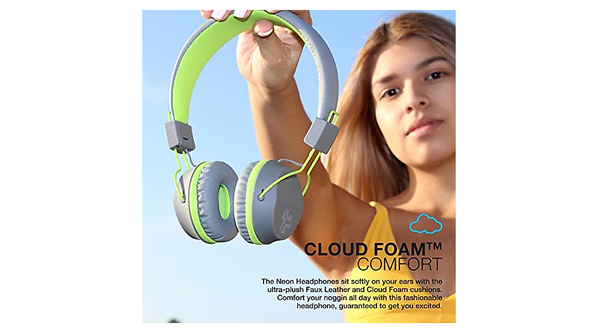 JLab Neon Bluetooth Folding Headphones - Wireless, Comfortable & Portable