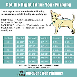 CuteBone Small Dogs Outfit Soft Puppy Onesies Pjs Dog Pajamas Pet Coat Cat Apparel Comfy Doggie Jumpsuit Bodysuit for All Seasons P09XS