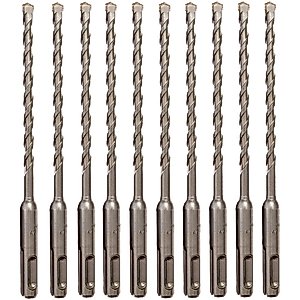 10PCS 3/8" X8" Drill Bit Set SDS Plus Rotary Hammer Concrete Masonry Carbide Tip