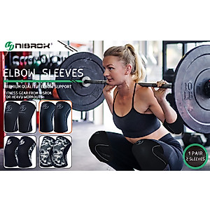 Elbow Sleeves (Pair),Support for Weightlifting,Powerlifting,Squat,Basketball and Tennis,5mm Neoprene Compression Brace for Both Women and Men (X-Large, Black New)