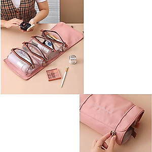 CHALKSEA Makeup Bag，Travel Toiletry Bag, Portable Makeup Organizer, Cosmetic Holder for Brushes Set,Conditioner, AccessoriesToiletry Organizer Case for Toiletries Accessories, Black