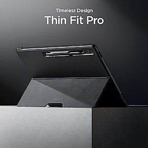Spigen Thin Fit Pro Designed for 14.6 inch Galaxy Tab S10 Ultra Case (2024), Galaxy Tab S9 Ultra Case (2023), Galaxy Tab S8 Ultra Case (2022) Kickstand & S Pen Holder Compatible with Keyboard - Black